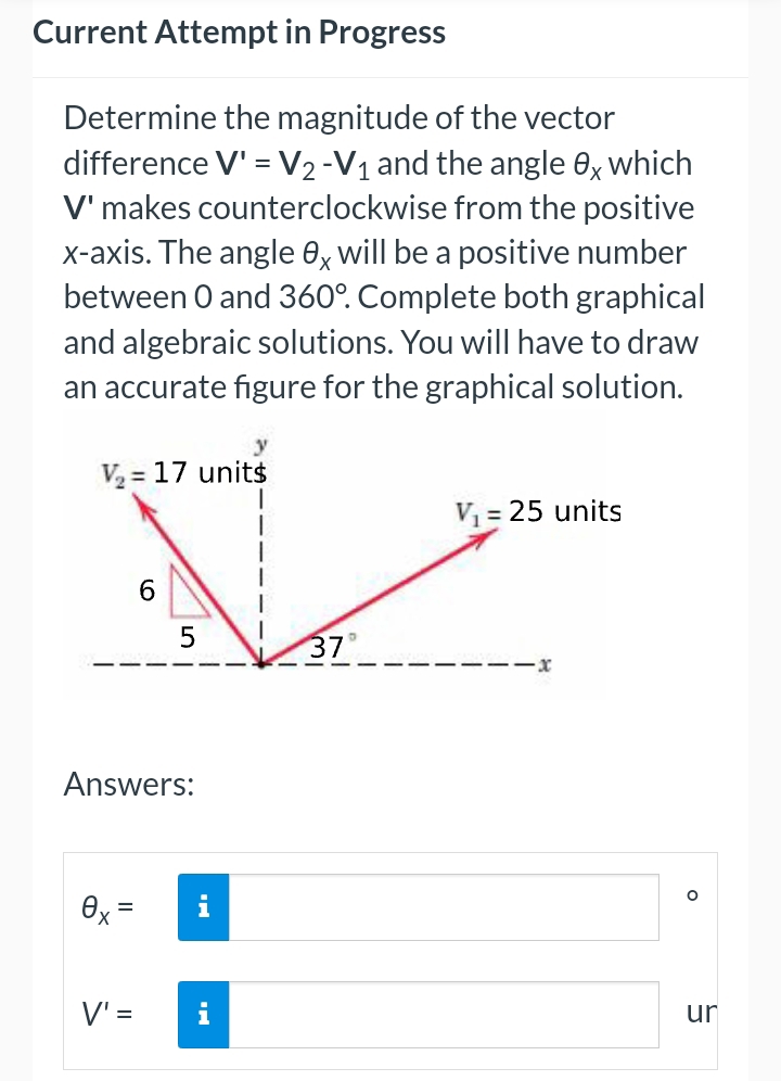 Solved Current Attempt in ProgressDetermine the magnitude of | Chegg.com