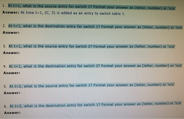 Solved this is netwroking class, i need help figuring these | Chegg.com