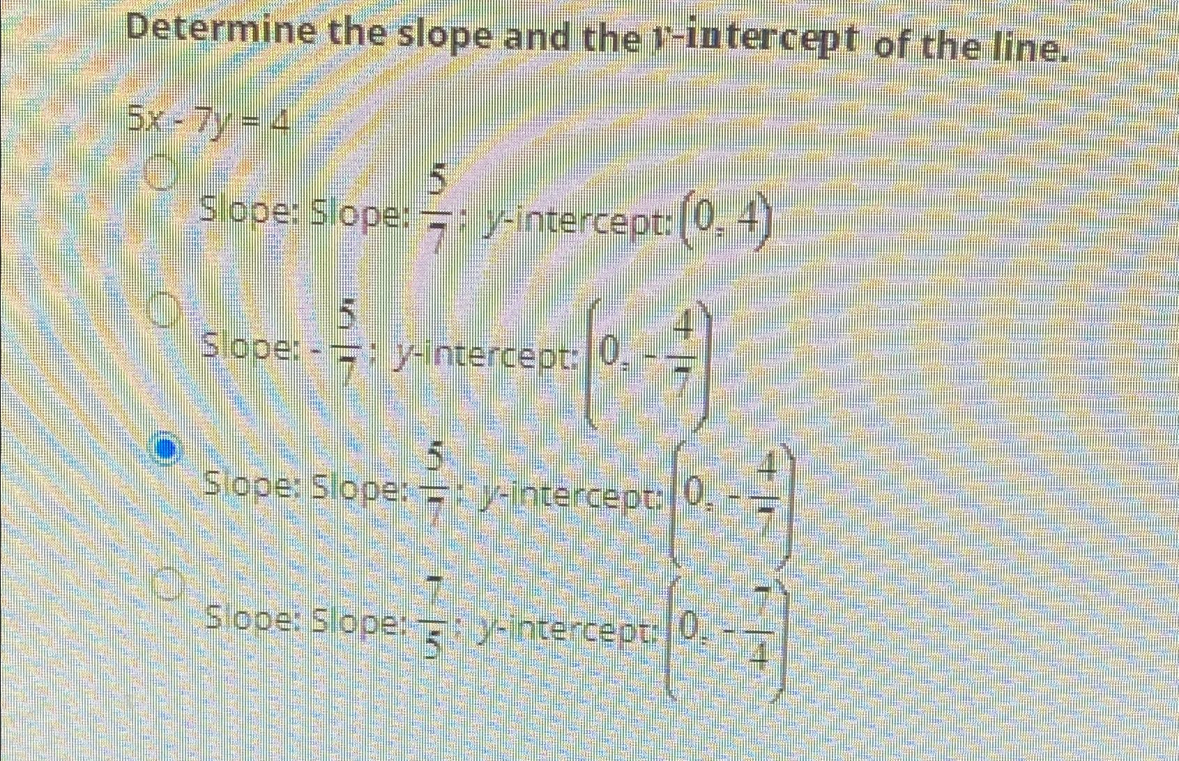 Solved Determine the slope and the v-intercept of the | Chegg.com