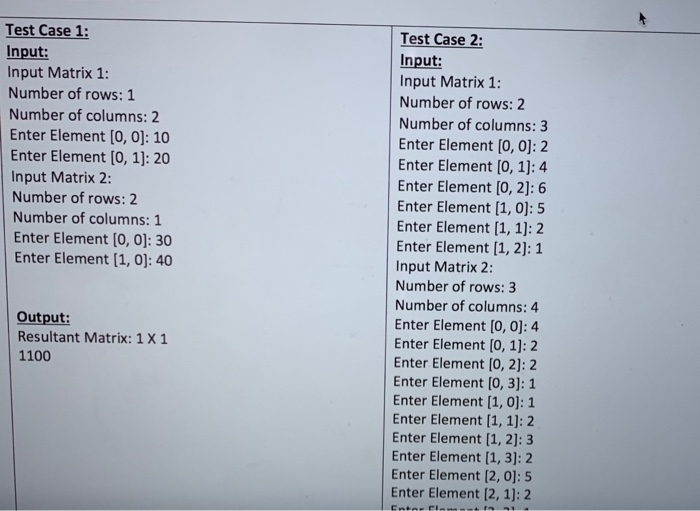 Solved Question 2 of 2. Matrix Multiplication: (50 marks/ | Chegg.com