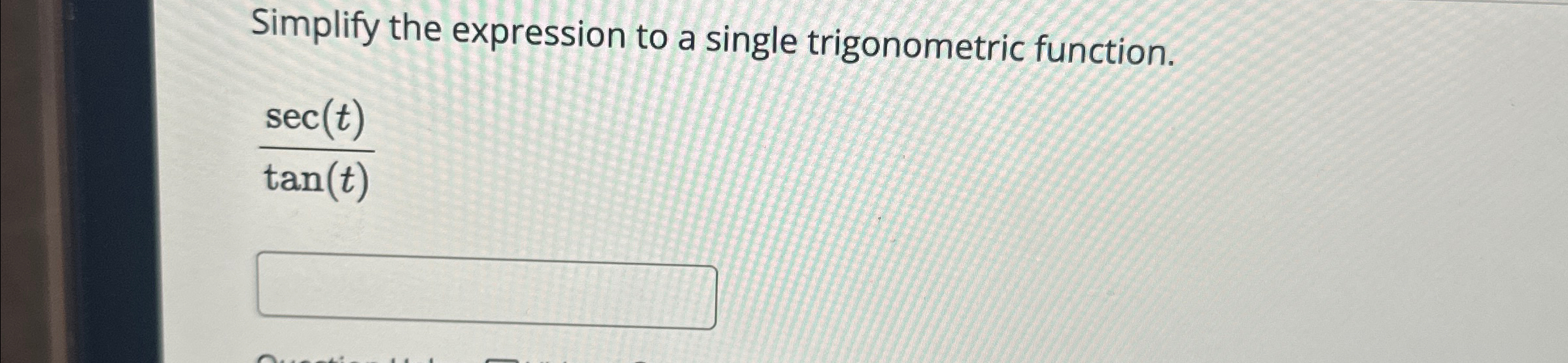 Solved Simplify the expression to a single trigonometric | Chegg.com