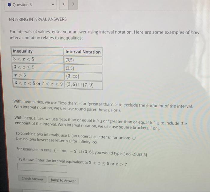 Solved Question 3 ENTERING INTERVAL ANSWERS For | Chegg.com