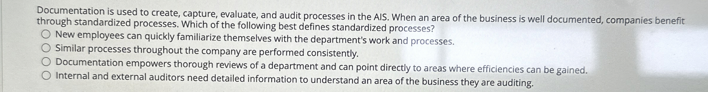 Solved Documentation is used to create, capture, evaluate, | Chegg.com