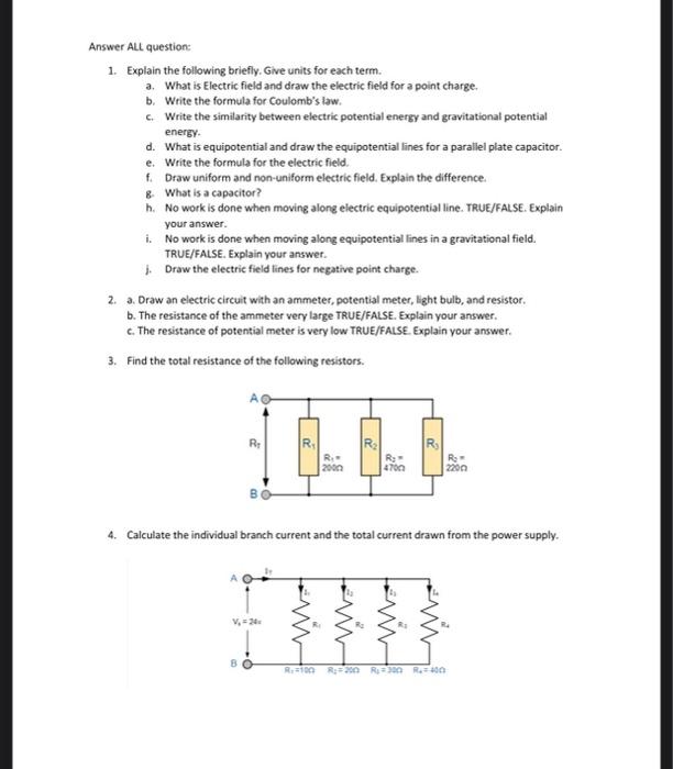 Solved Answer AlL question: 1. Explain the following | Chegg.com