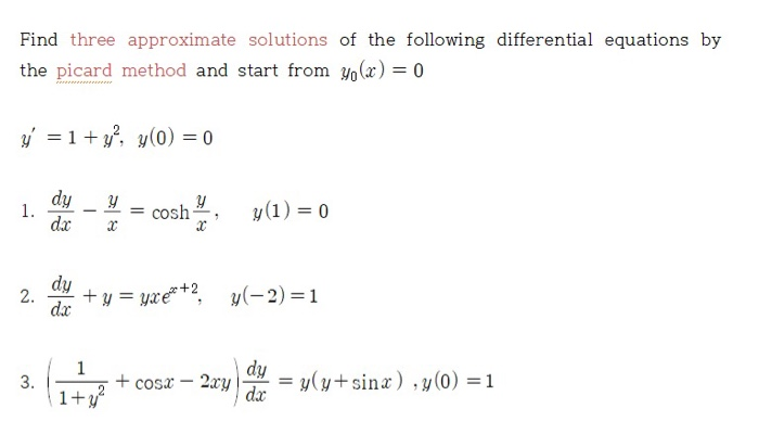 Solved Find three approximate solutions of the following | Chegg.com