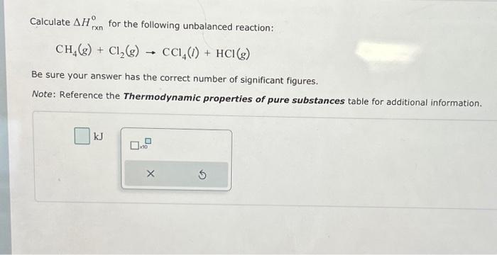 Solved Calculate ΔHr×n0 for the following unbalanced | Chegg.com