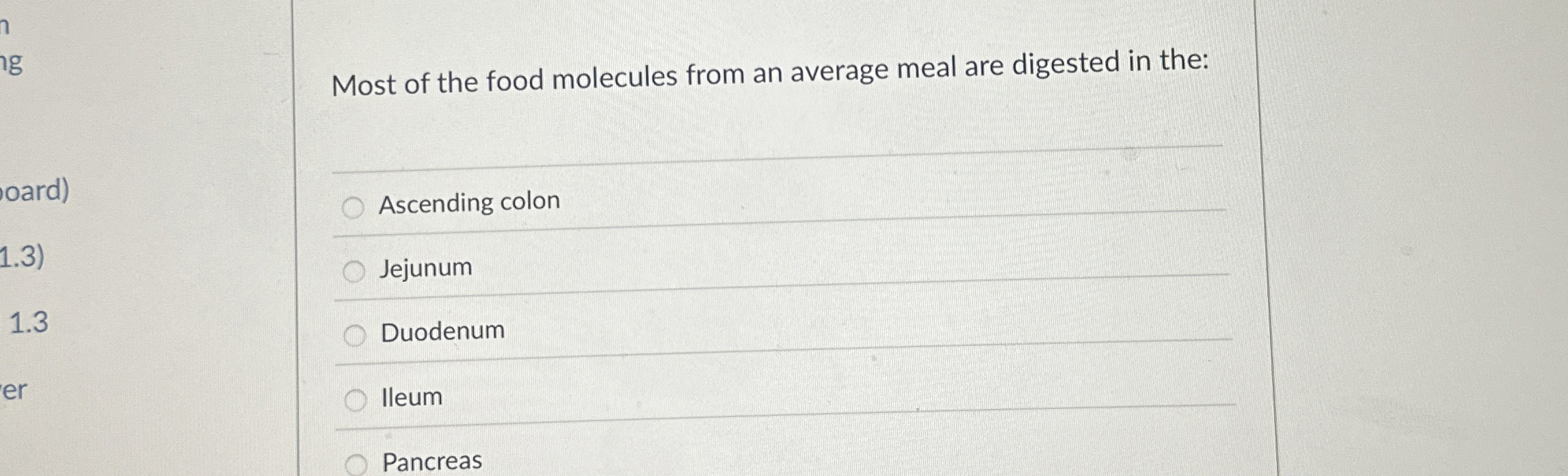 Solved Most of the food molecules from an average meal are | Chegg.com