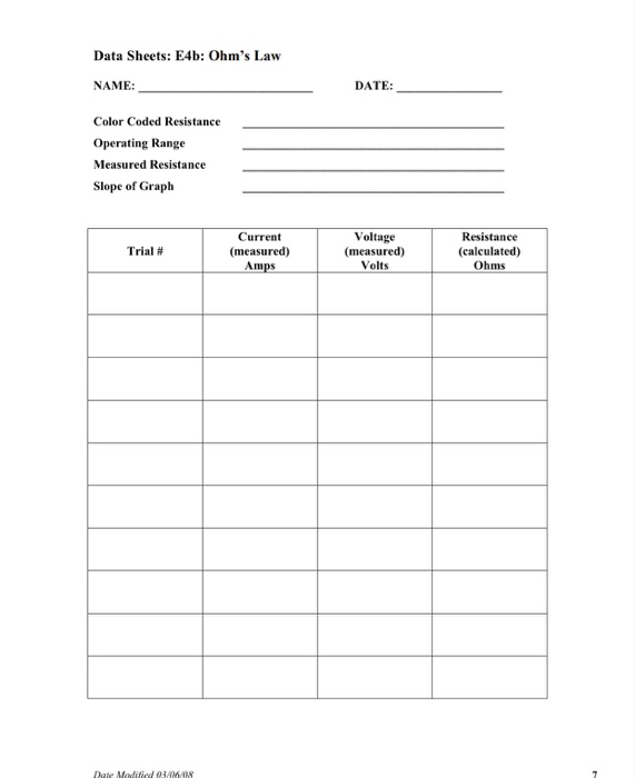 Solved E4b: Simple D.C. Circuits Introduction: An oft | Chegg.com