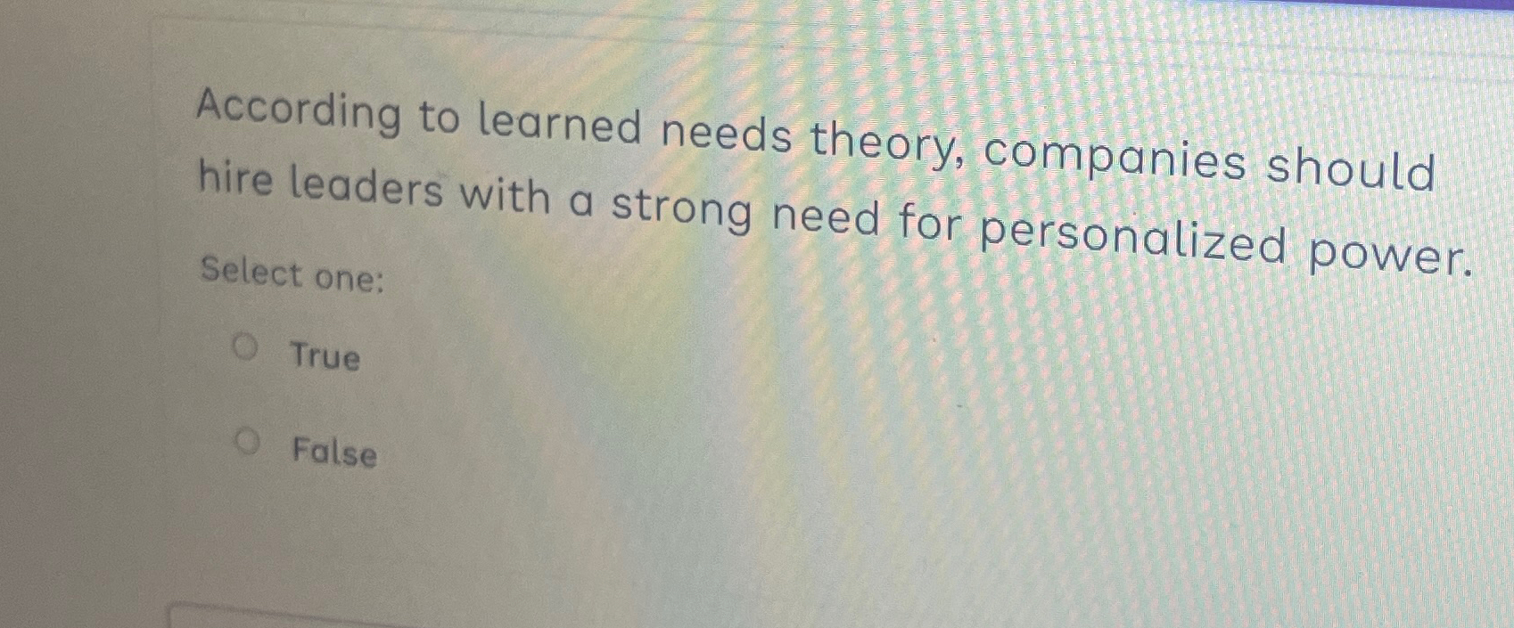 Solved According to learned needs theory, companies should | Chegg.com