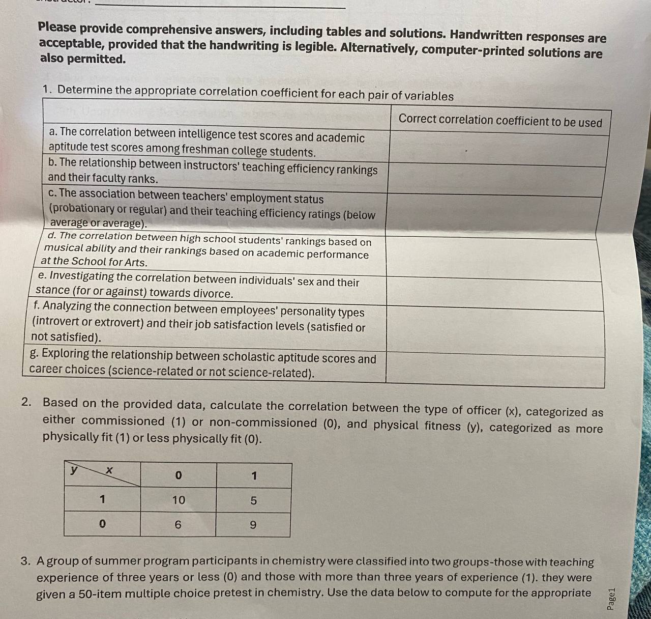 Solved ANSWER THE QUESTIONS BELOW FROM 2-6. ﻿PLEASE IGNORE | Chegg.com