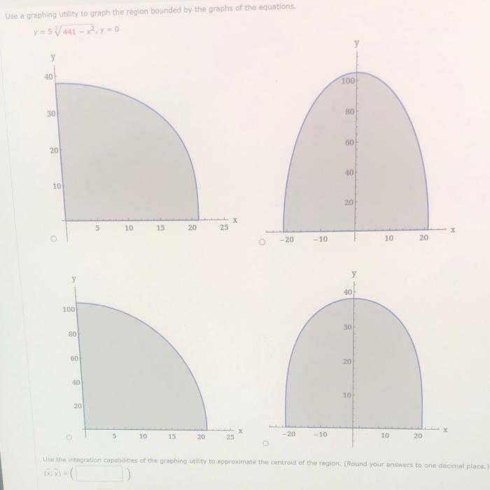 Solved Use a graphing utility to graph the region bounded by | Chegg.com