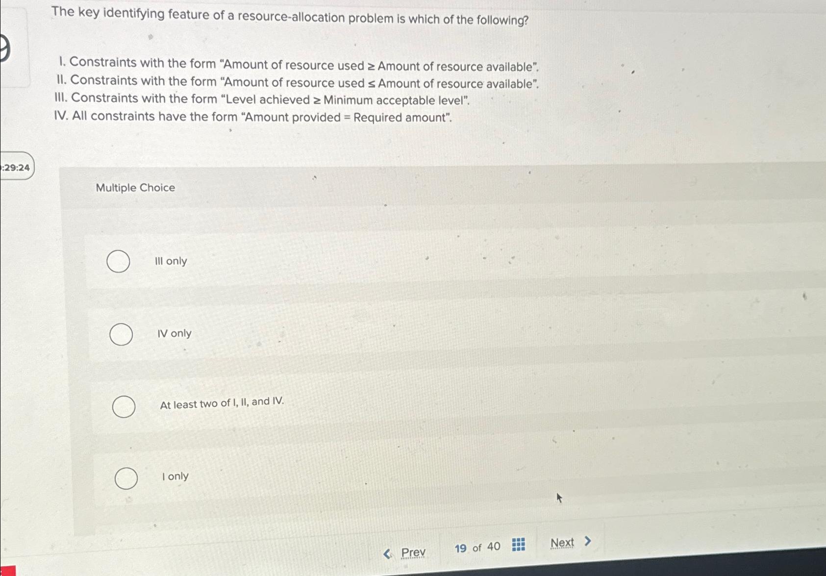 Solved The key identifying feature of a resource-allocation | Chegg.com