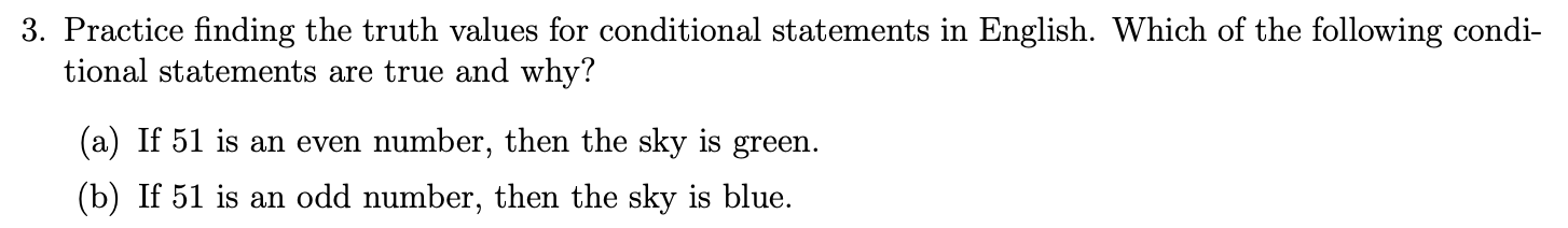 Solved Practice finding the truth values for conditional | Chegg.com