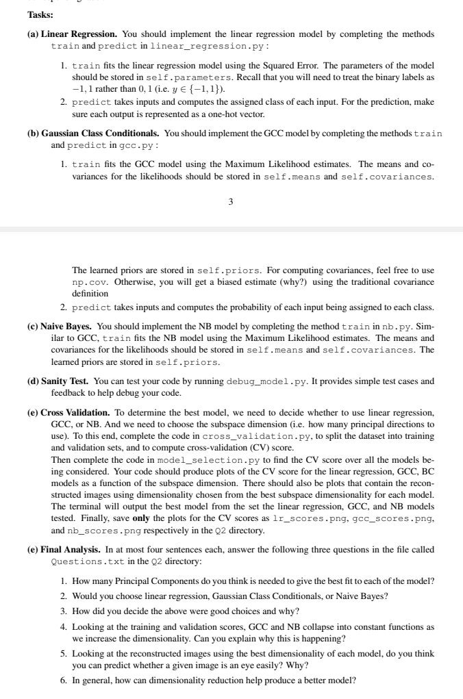 Q2. Classification with Gaussian Class Conditionals | Chegg.com