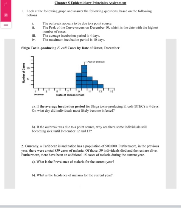 Solved Chapter 5 Epidemiology Principles Assignment 1. Look | Chegg.com