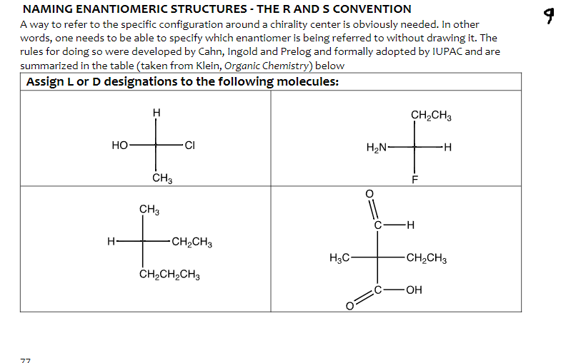 Solved NAMING ENANTIOMERIC STRUCTURES - ﻿THE R AND S | Chegg.com