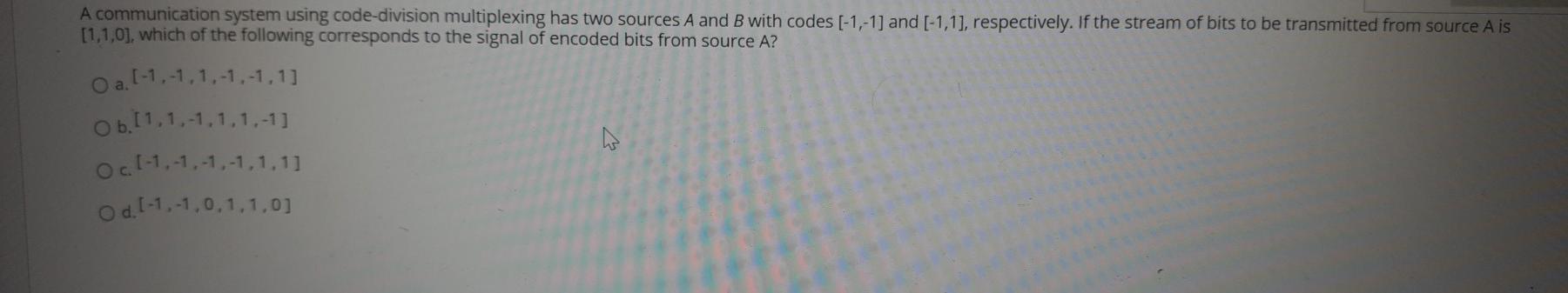 Solved A communication system using code-division | Chegg.com