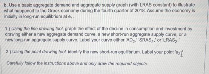Solved b. Use a basic aggregate demand and aggregate supply | Chegg.com