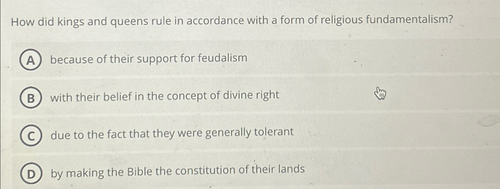 Solved How did kings and queens rule in accordance with a | Chegg.com