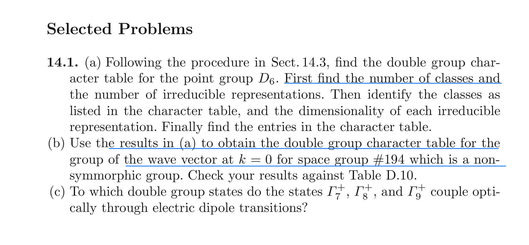 Solved Selected Problems14.1. (a) ﻿Following the procedure | Chegg.com