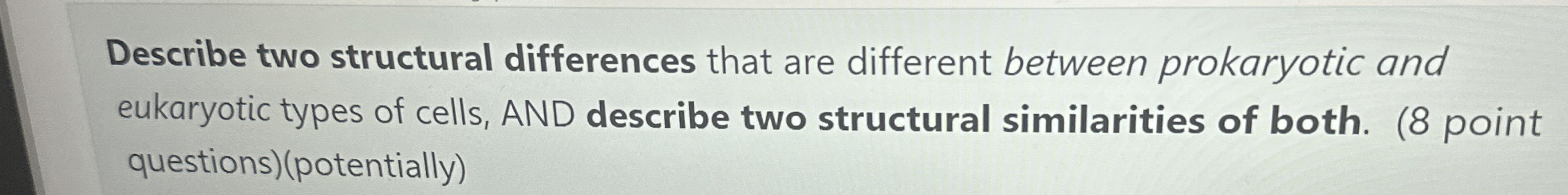 Solved Describe two structural differences that are | Chegg.com