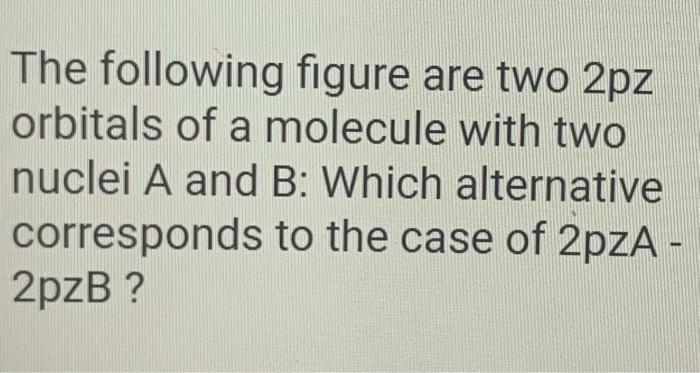 Solved The following figure are two 2pz orbitals of a | Chegg.com