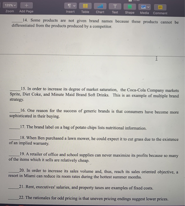 Solved 125% Zoom + Add Page Insert Table Chart Text Shape | Chegg.com