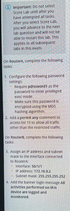 Important: Do not select Score Lab until after you | Chegg.com