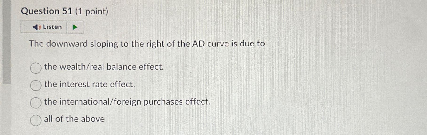 Solved Question 51 (1 ﻿point)ListenThe downward sloping to | Chegg.com