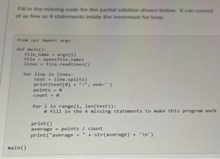 Solved Write a Python program that takes an input file name | Chegg.com