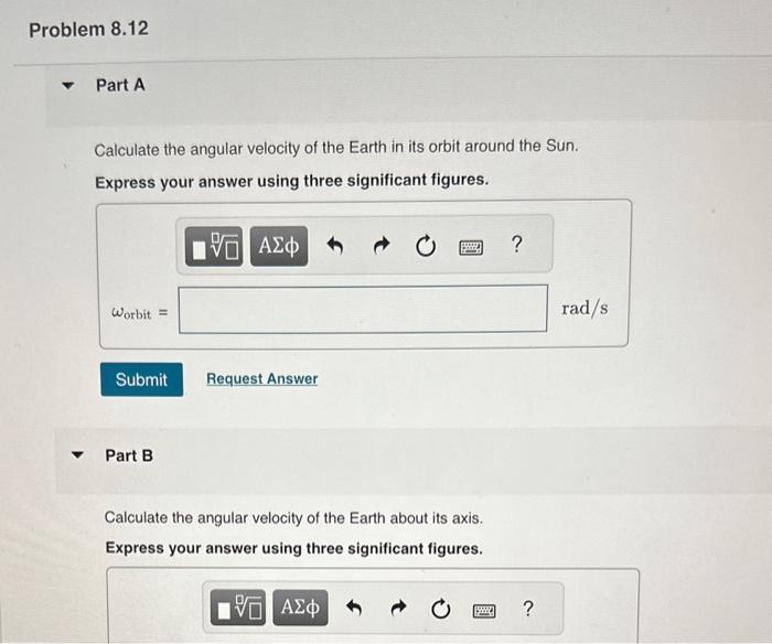 Solved Calculate the angular velocity of the Earth in its | Chegg.com