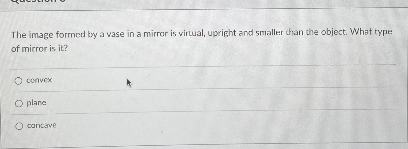 Solved The image formed by a vase in a mirror is virtual, | Chegg.com