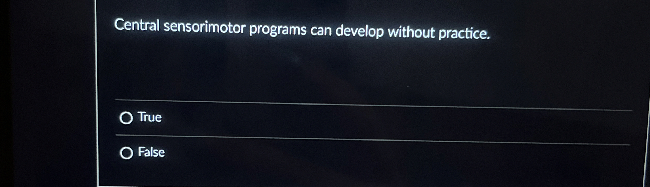 Solved Central sensorimotor programs can develop without | Chegg.com