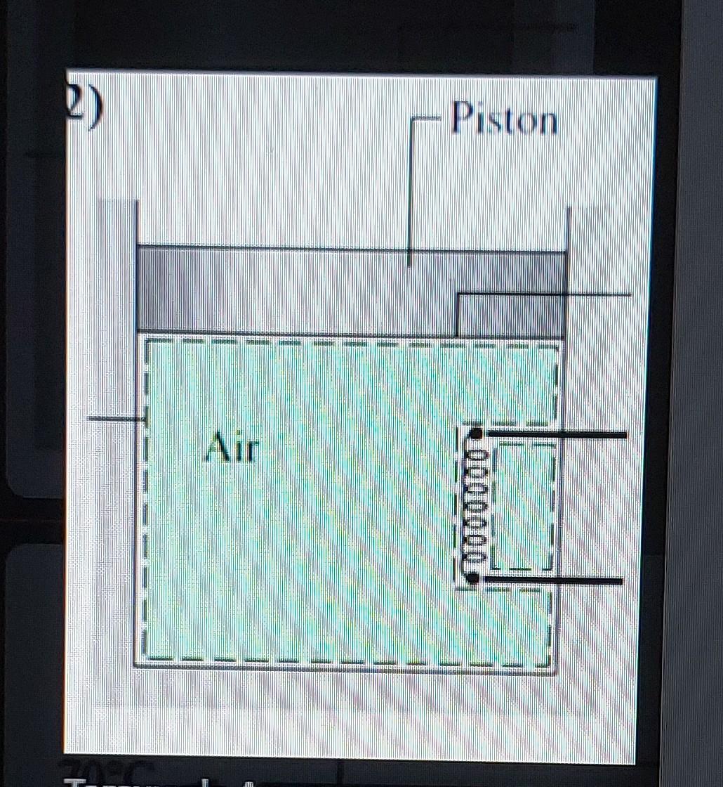 Solved Air is contained in a vertical piston-cylinder | Chegg.com
