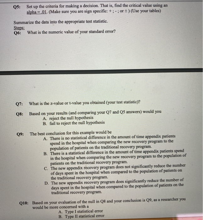 Q5: Set up the criteria for making a decision. That | Chegg.com