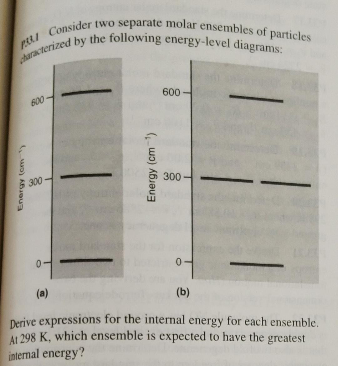 Solved p3.3.1 ﻿Consider two separate molar ensembles of | Chegg.com