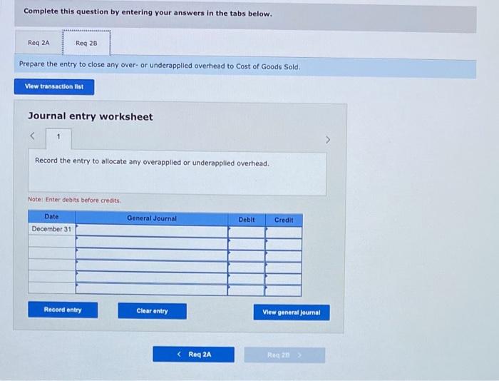 Solved Problem 15-3A (Algo) Computing and recording job | Chegg.com