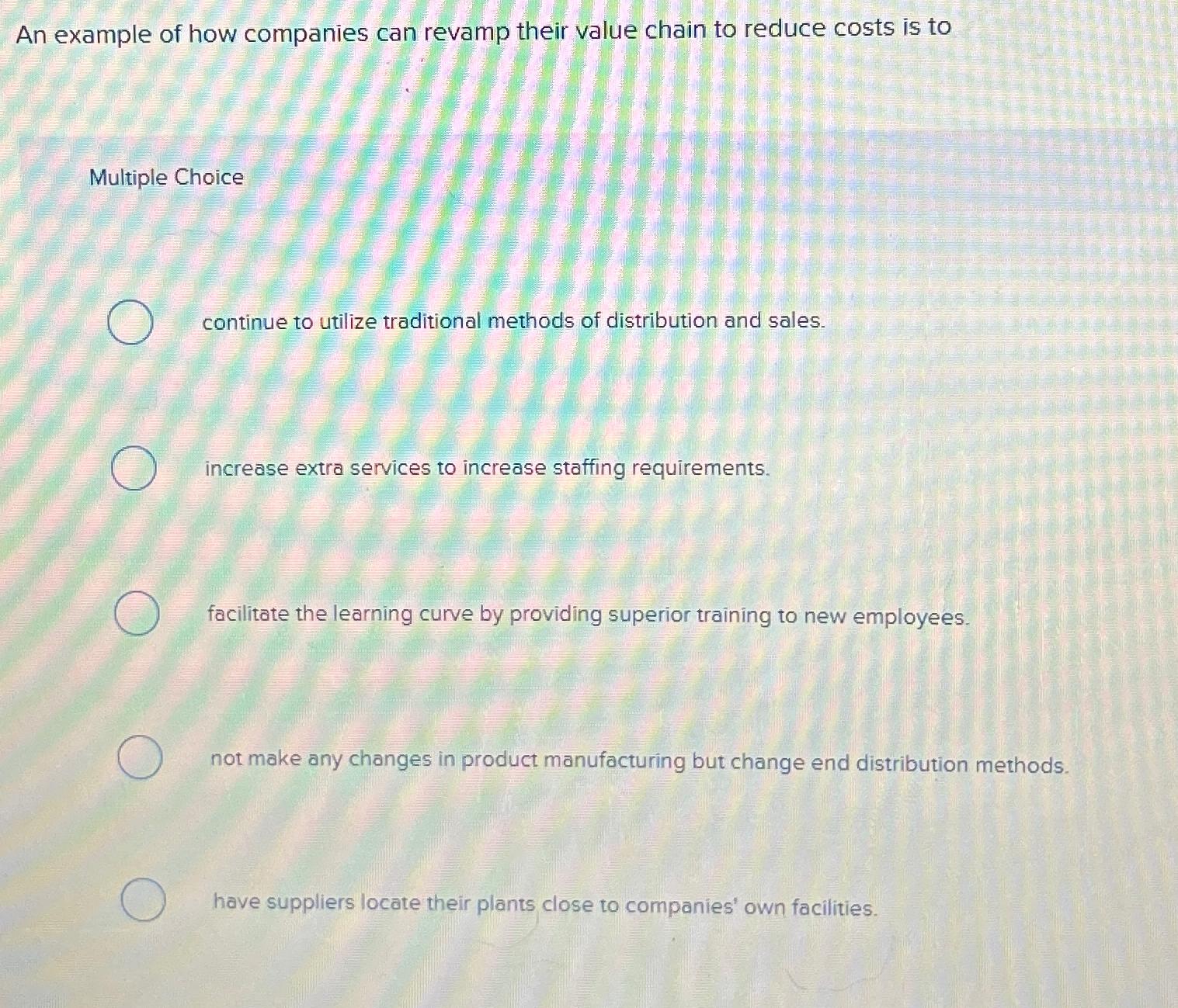 Solved An example of how companies can revamp their value | Chegg.com