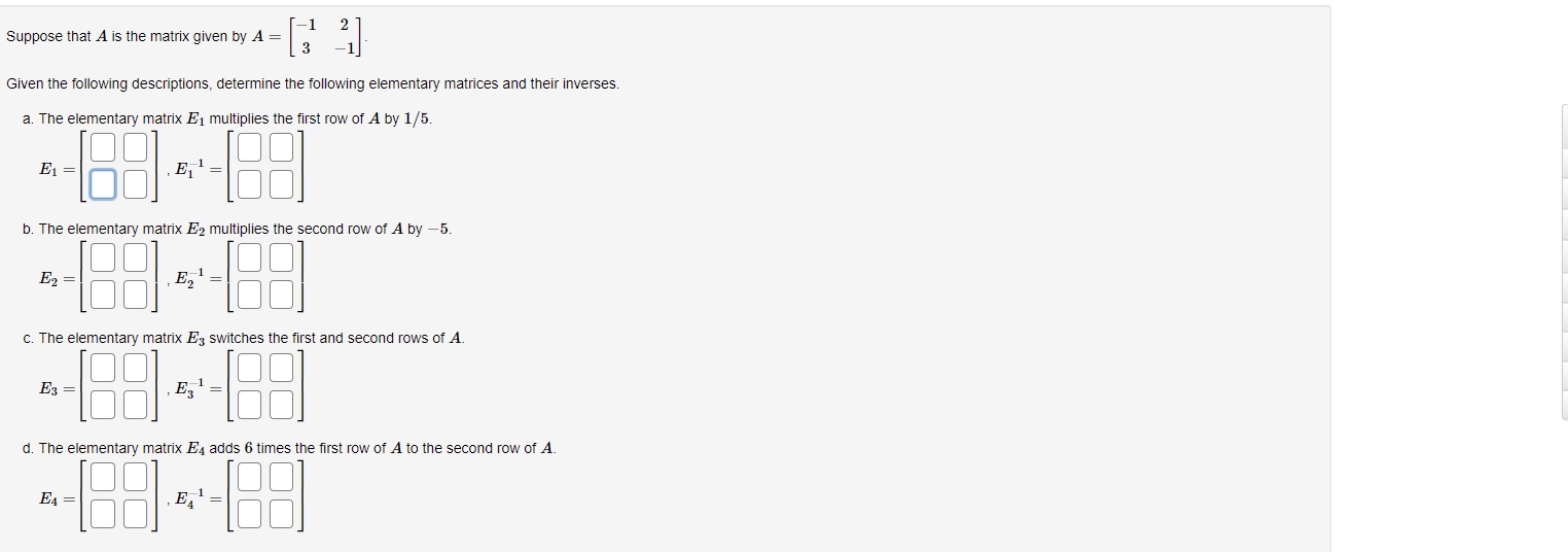 Solved Suppose that A ﻿is the matrix given by | Chegg.com