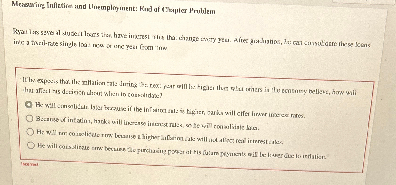 Solved Measuring Inflation and Unemployment: End of Chapter | Chegg.com