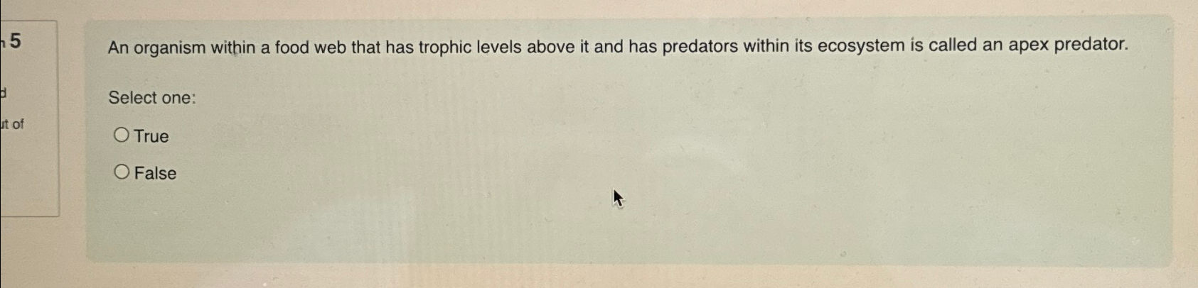 Solved An organism within a food web that has trophic levels | Chegg.com