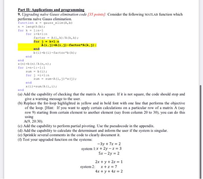 Solved Part II: Applications and programming 9. Upgrading | Chegg.com