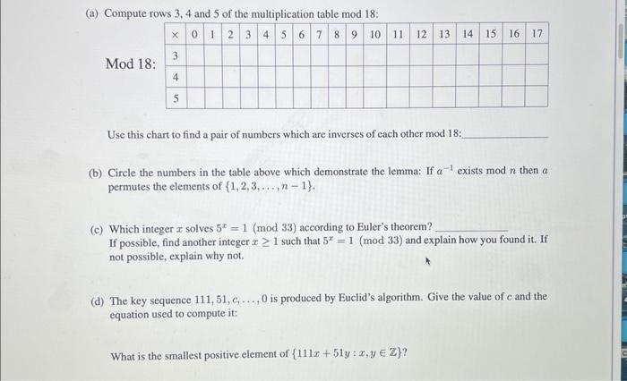 Solved (a) Compute rows 3,4 and 5 of the multiplication | Chegg.com