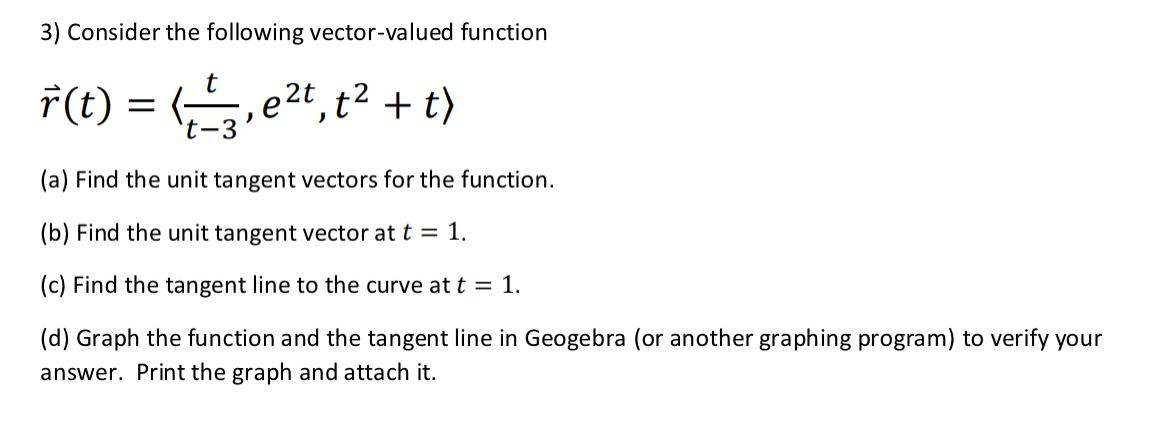 Solved Consider the following vector-valued | Chegg.com