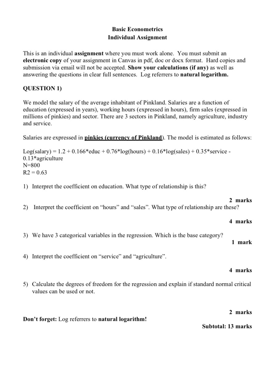 Solved Basic Econometrics AssignmentNeed help for all | Chegg.com