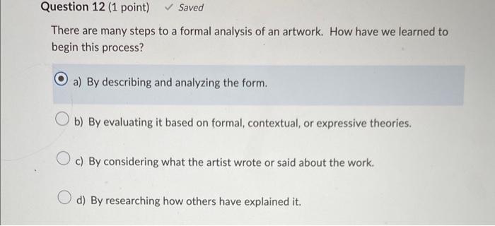 There are many steps to a formal analysis of an | Chegg.com