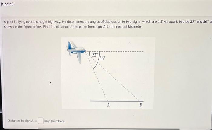 Solved A pilot is flying over a straight highway. He | Chegg.com