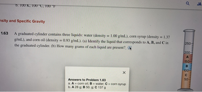 Solved b. 100 K, 100°C, 100 E Q NA msity and Specific | Chegg.com