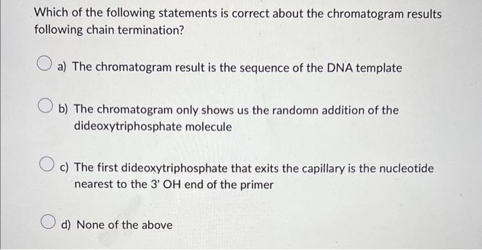 Solved Which Of The Following Types Of Sequencing Methods