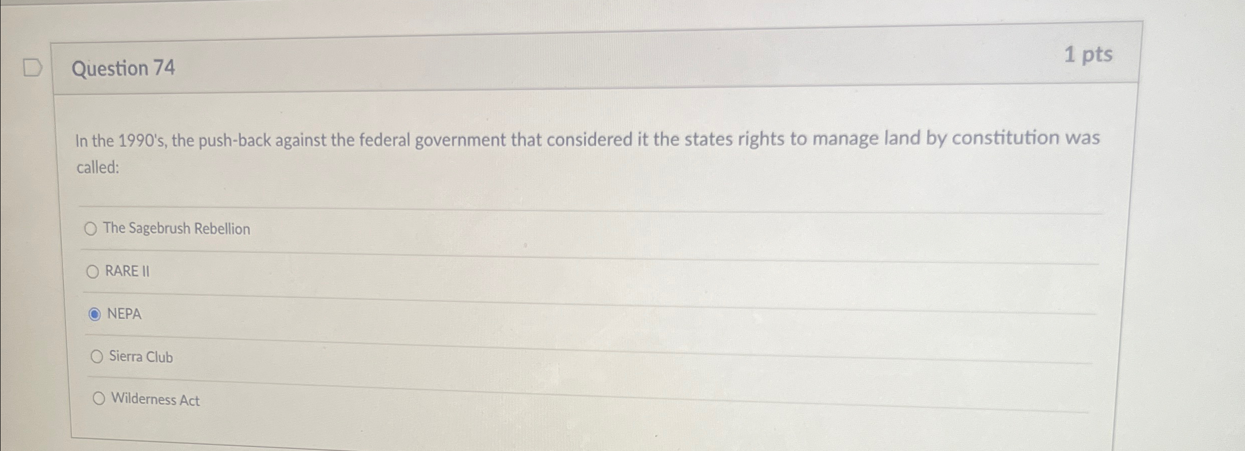 Solved Question 741 ﻿ptsIn the 1990 's, ﻿the push-back | Chegg.com